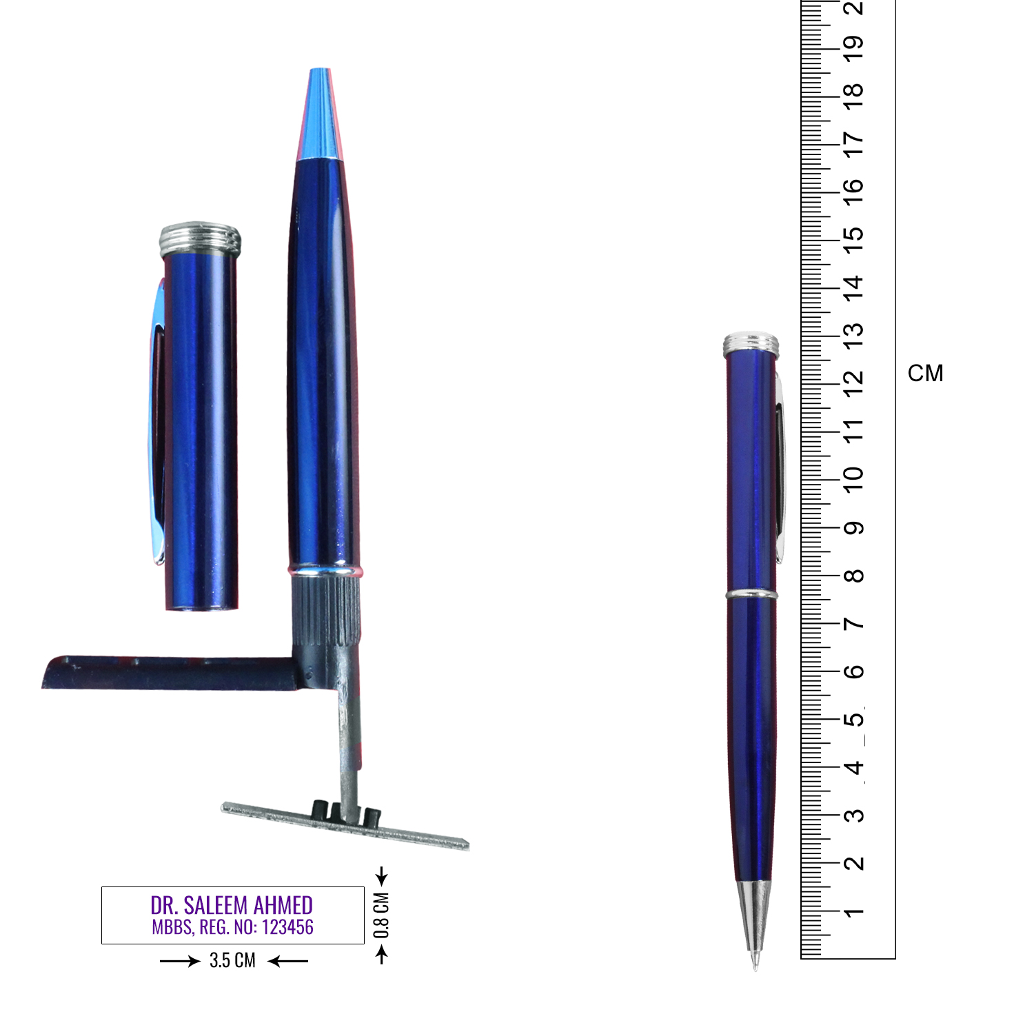 Pre Ink Pen Stamp - Blue Body - Pen Stamp