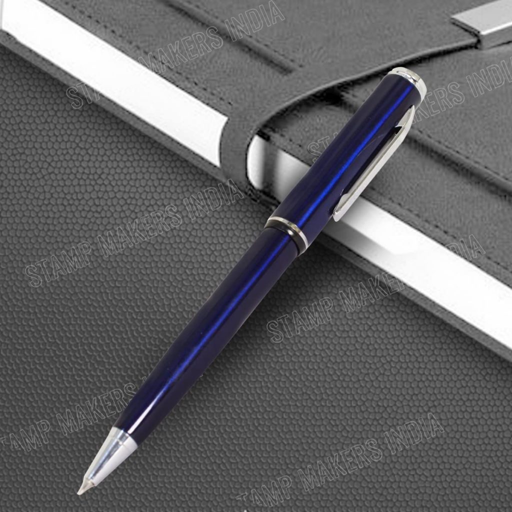 Pre Ink Pen Stamp - Blue Body - Pen Stamp