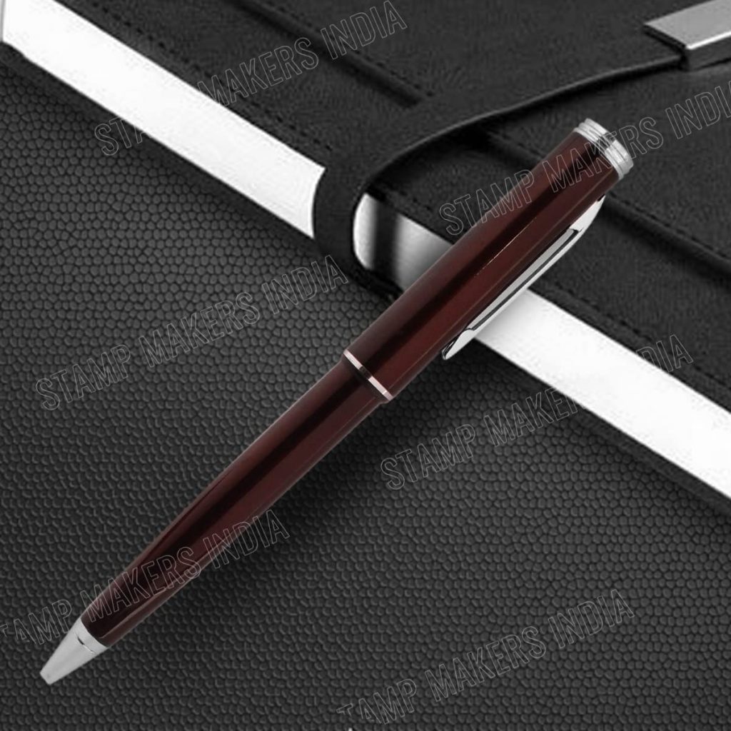 Pre Ink Pen Stamp - Brown Body - Pen Stamp