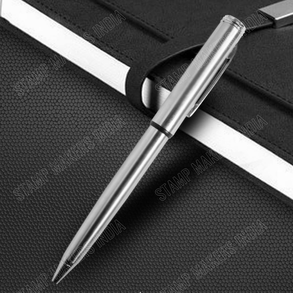 Pre Ink Pen Stamp - Silver Color - Pen Stamp