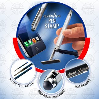 Executive Pen stamp with name engraved on the top. - Pen Stamp